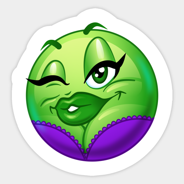 Sexy Green Emoji Emoji Sticker Teepublic